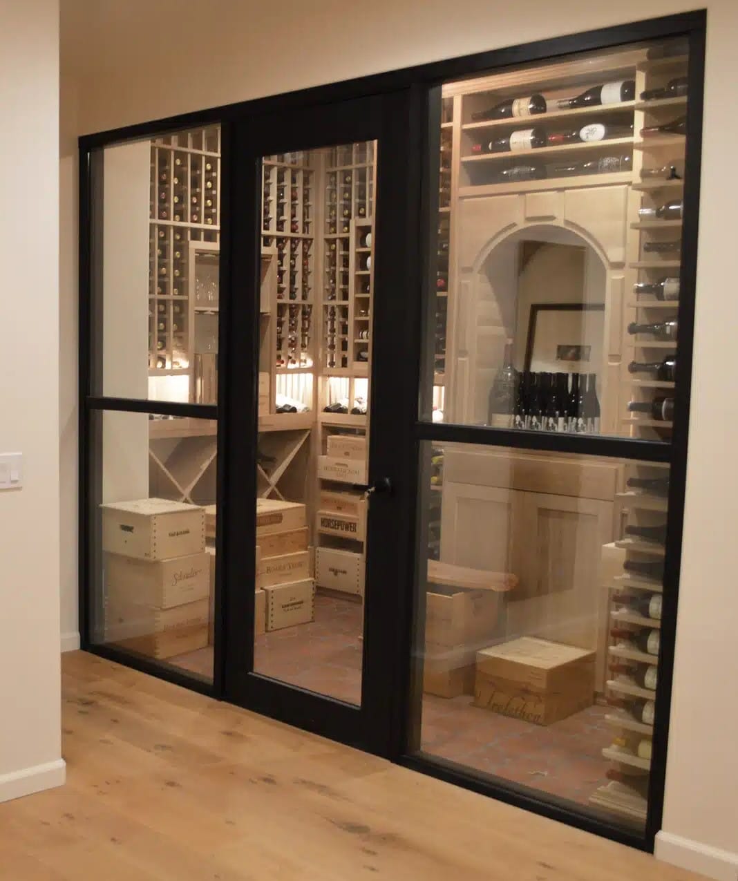 Chic Enclosures: Glass Wine Cellar Doors - Custom Wine Cellars Denver